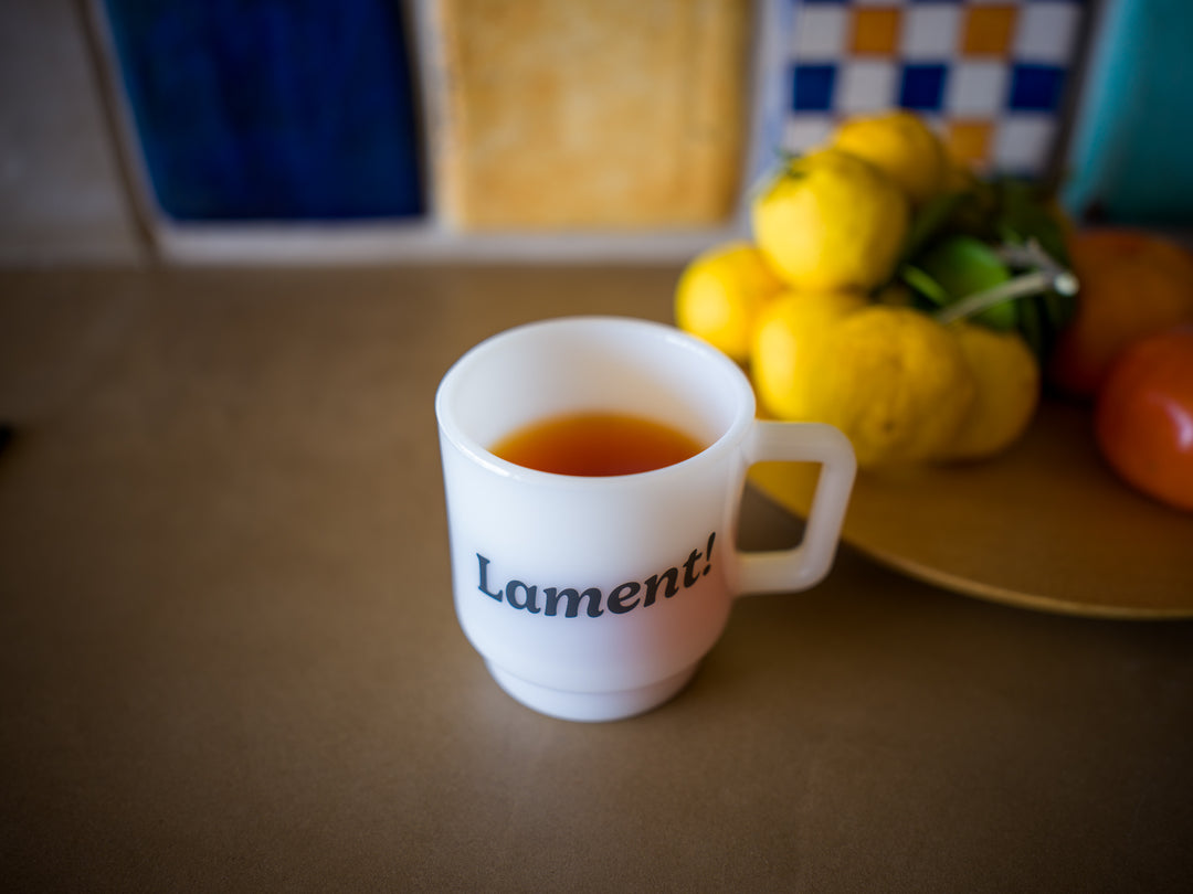 "Lament!" Milk Glass Mug [white] – Mili Online Store